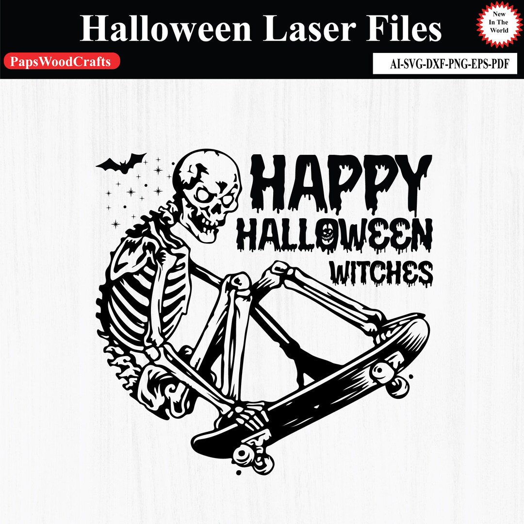 Skull Skeleton Laser Cut File Halloween Xtool lightburn - Etsy