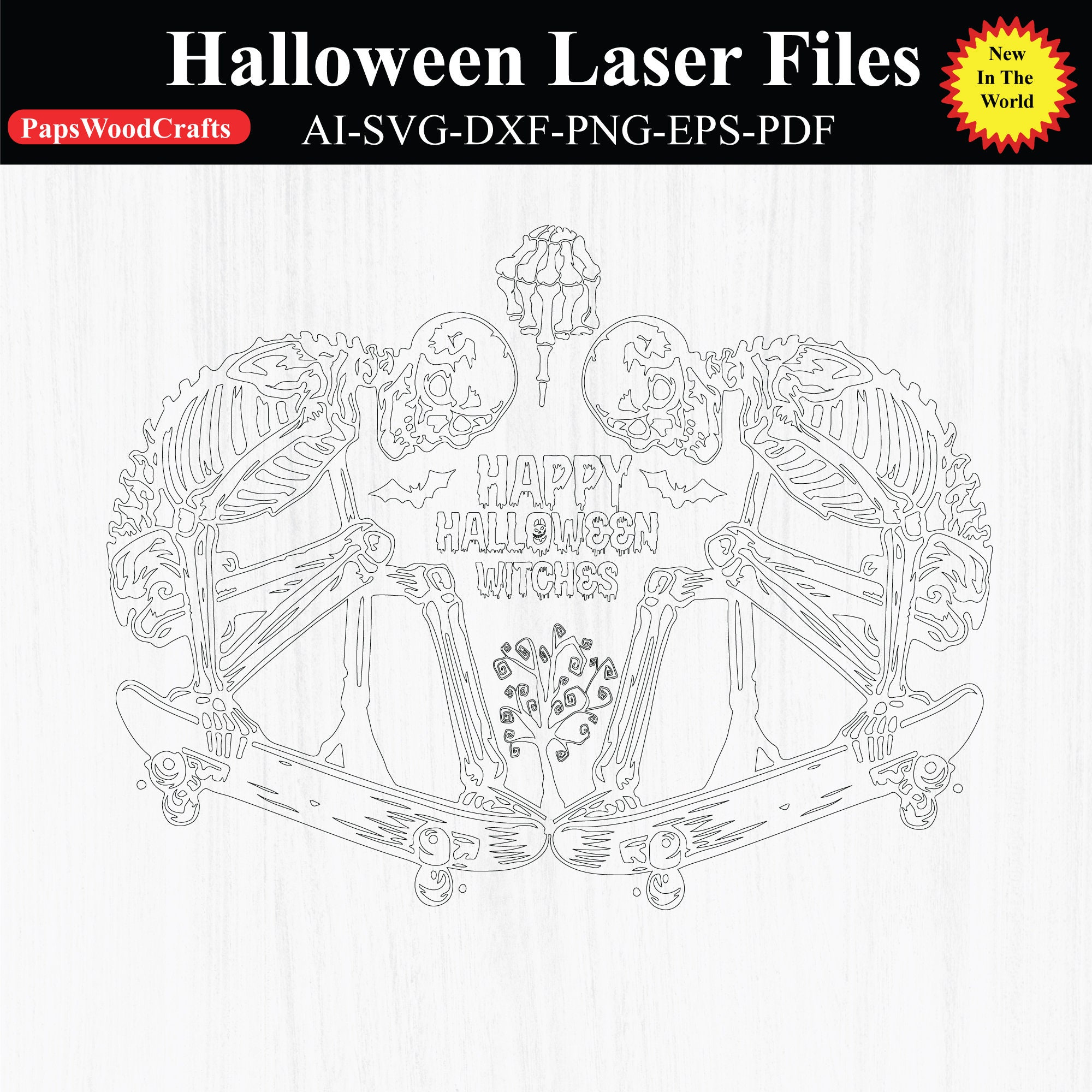 Skull Skeleton Laser Cut File Halloween Xtool lightburn - Etsy