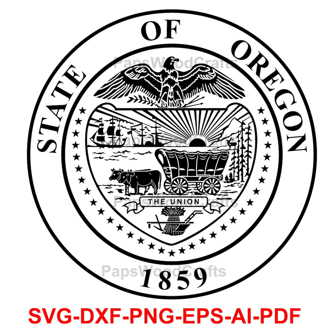 Great Seal, of the State Of, Oregon, Badge, Logo, Seal, Custom, Ai ...