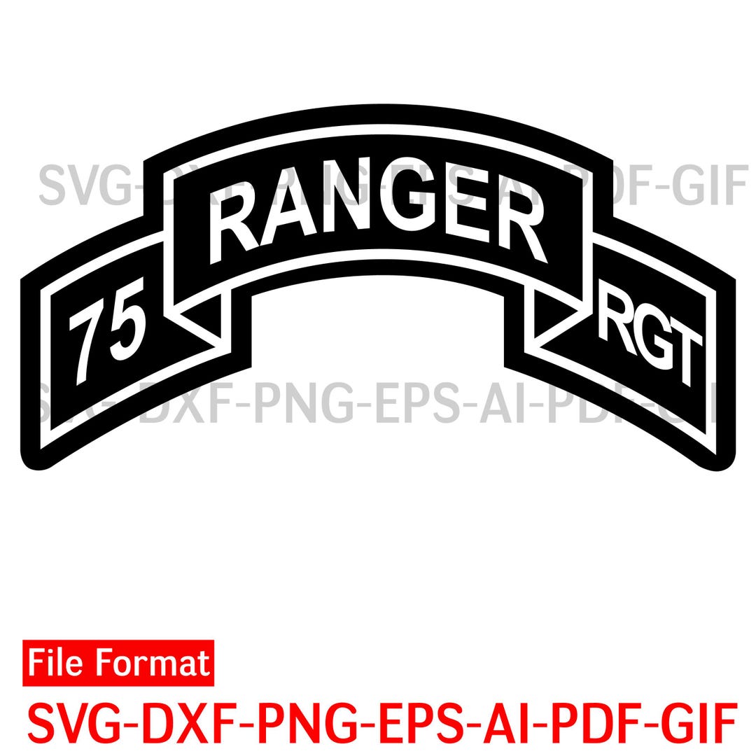 75th Ranger Regiment Scroll SVG - Military Insignia Digital File - Etsy