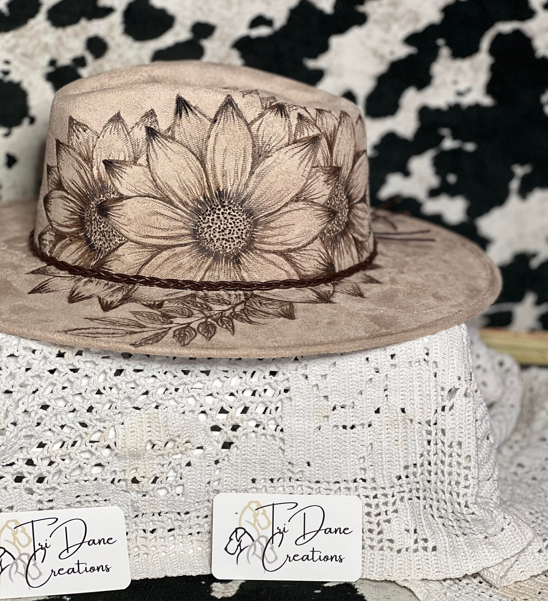 Custom Rancher Hat Sunflowers and Vines XL - Etsy