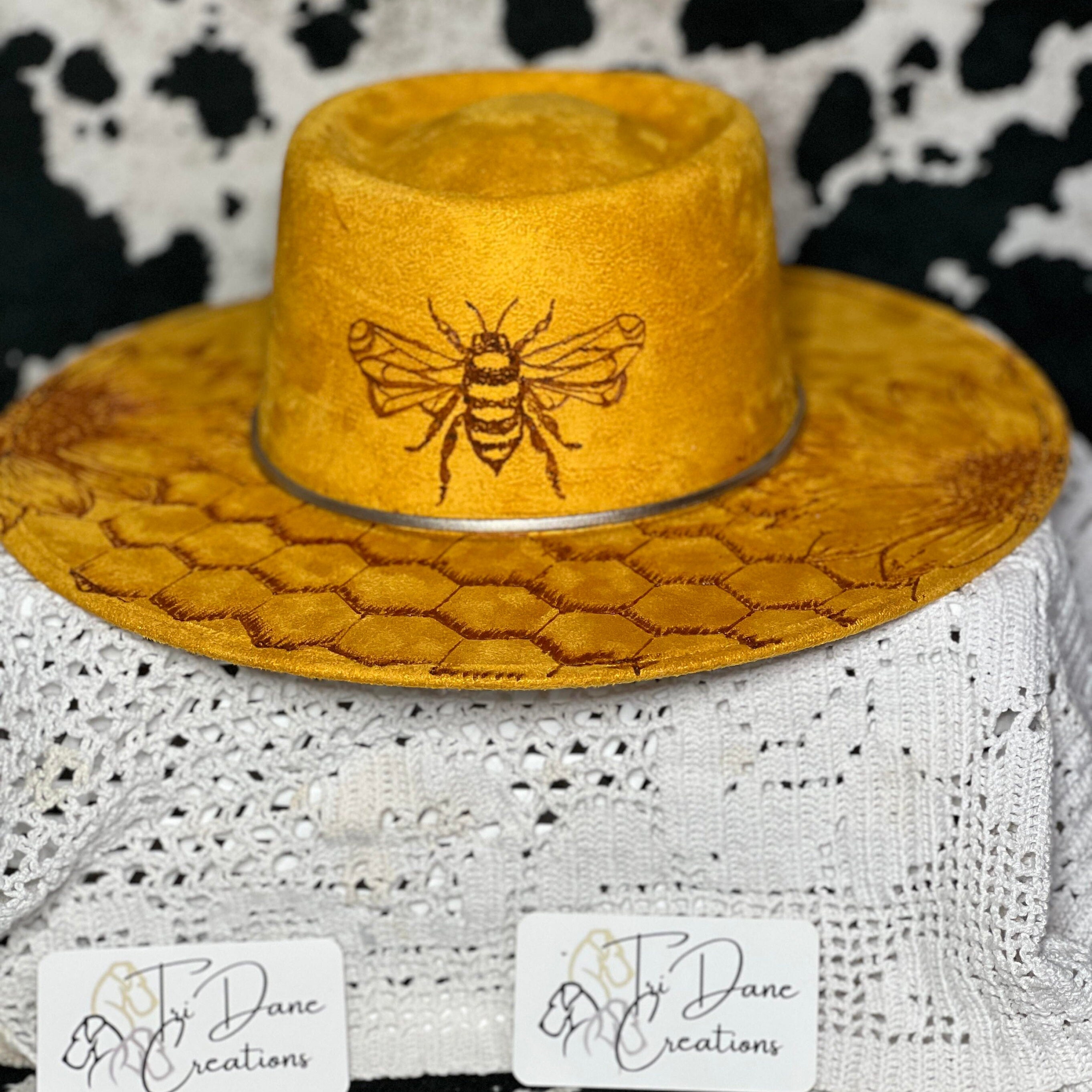 Custom Crown Top Rancher Hat Floral Design and Bull Skull - Etsy