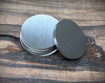 Titanium Coin Blanks Challenge Coin Reeded Edge Grooved Mirror Finish ...