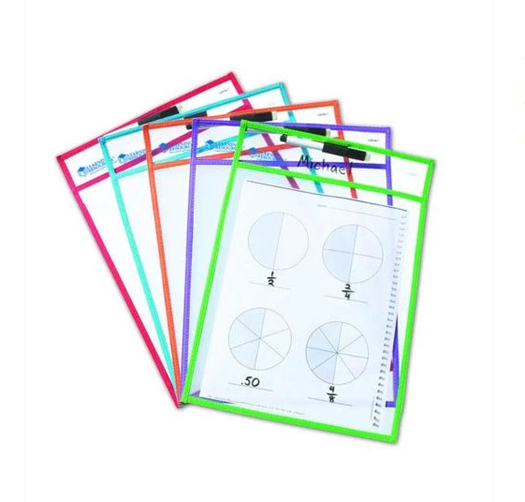 10 X Dry Erase Sleeves - Etsy