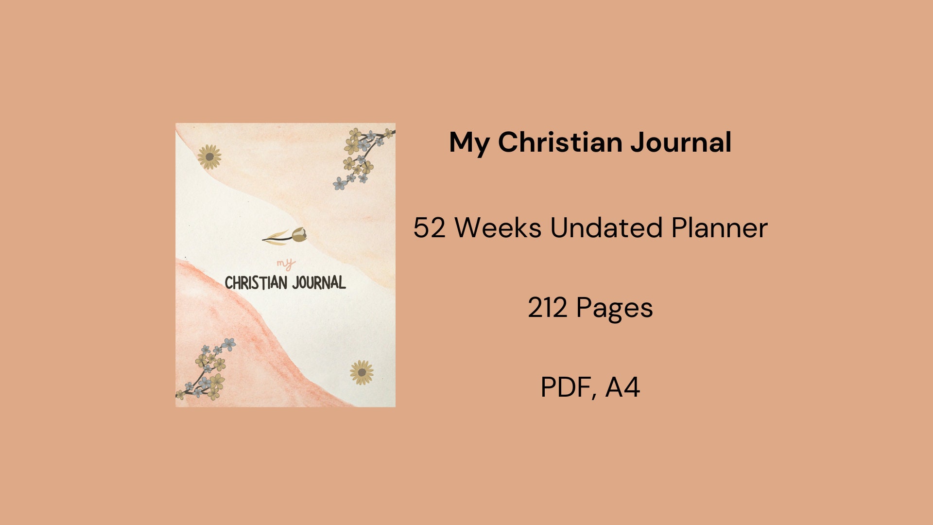 My Christian Journal Printable Weekly Christian Planner, Digital, Faith ...