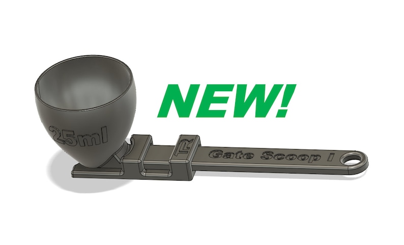 3d Printing File! 25ml Funnel Scoop or Gate Scoop to Easily Dispense ...