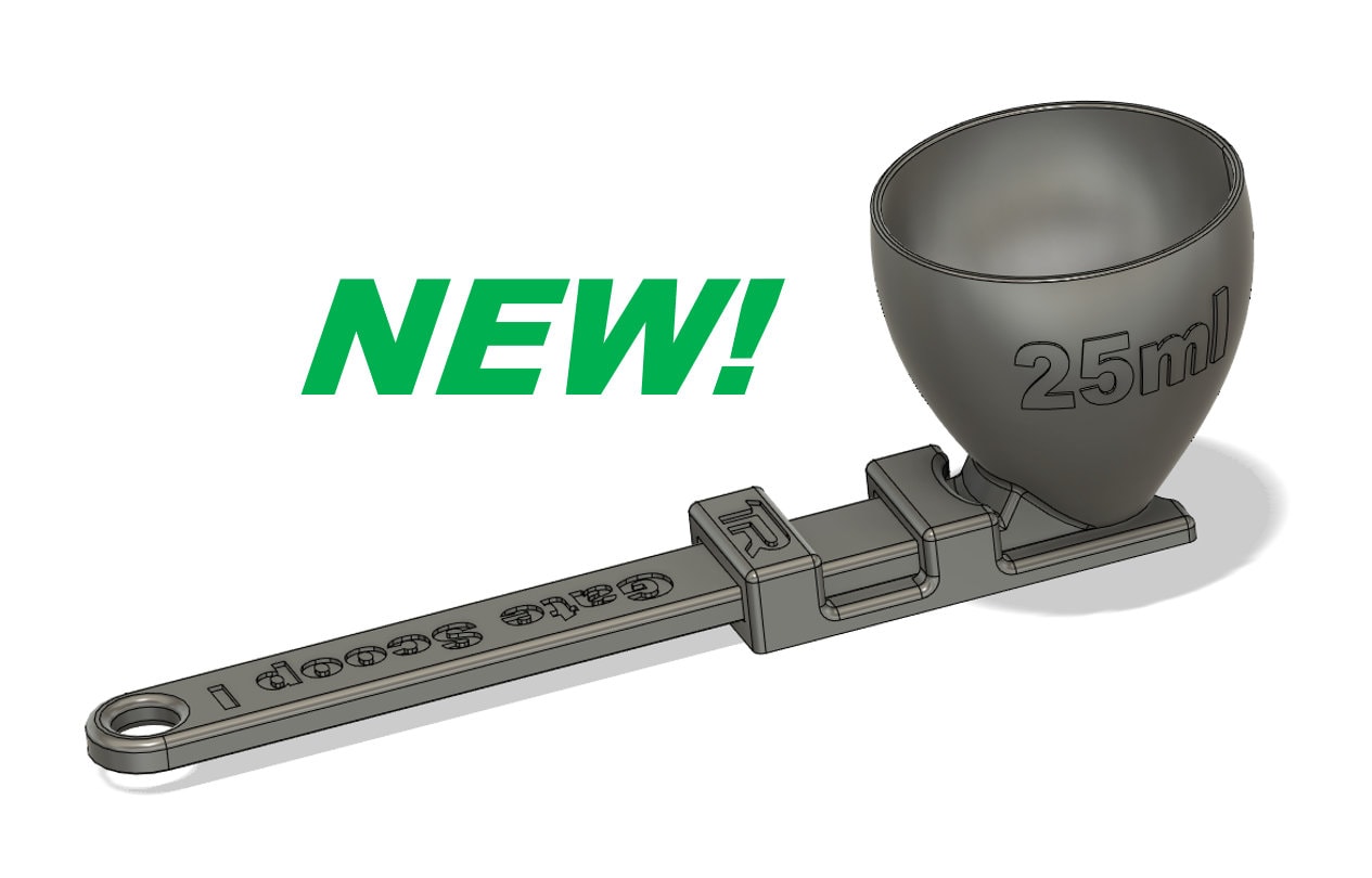 3d Printing File! 25ml Funnel Scoop or Gate Scoop to Easily Dispense ...