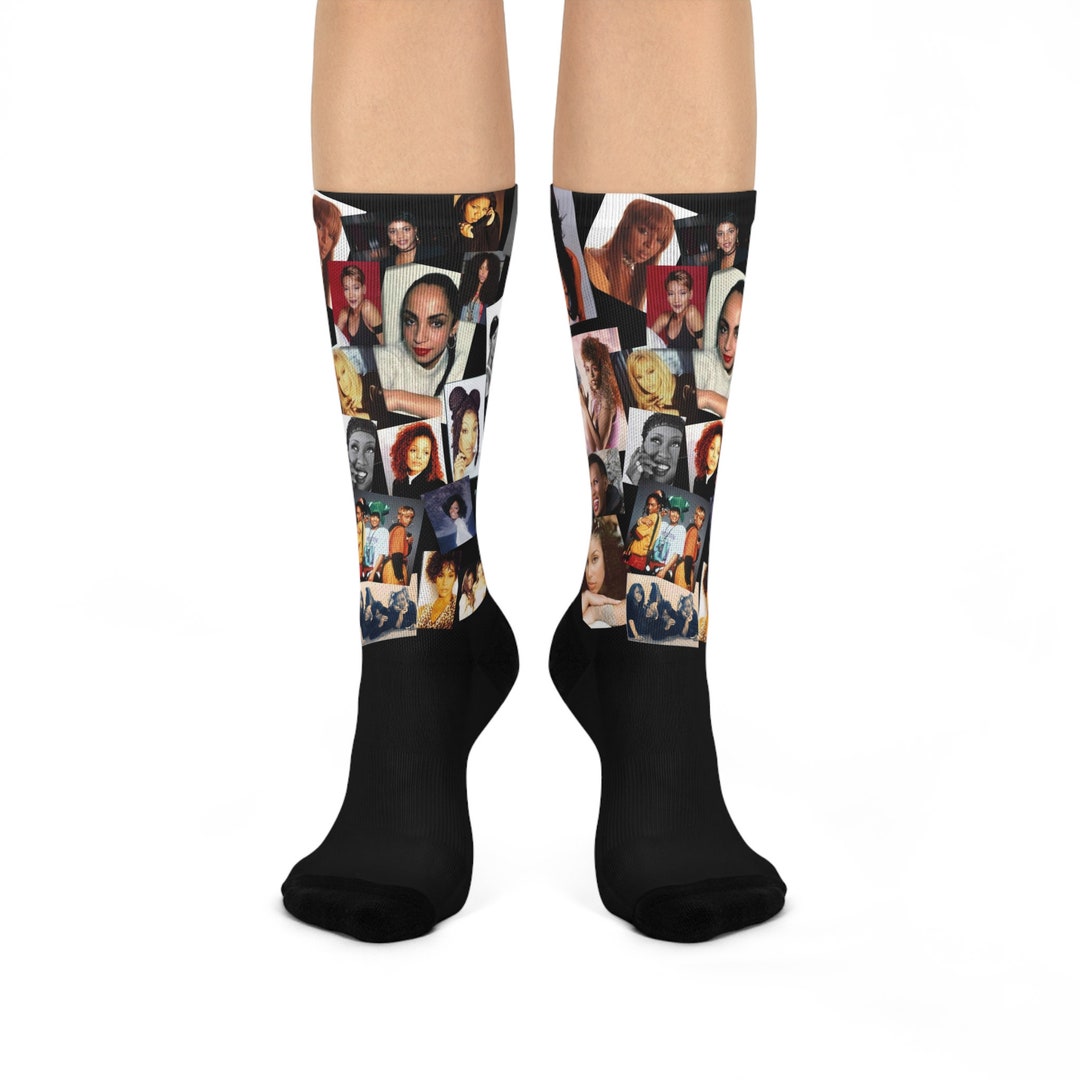 Exclusives Women of R&B Collage Socks Cushioned Crew Socks - Etsy