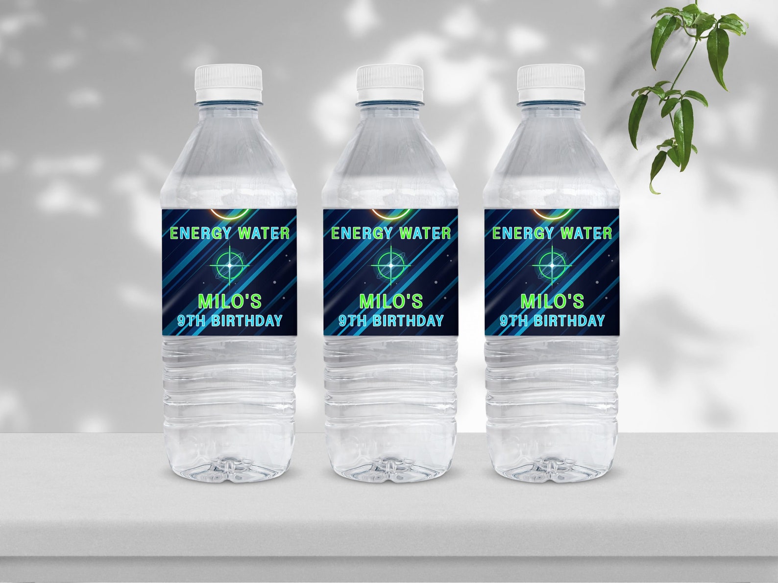 Laser Tag Birthday Water Bottle Label, Laser Tag Party Favors, Laser ...
