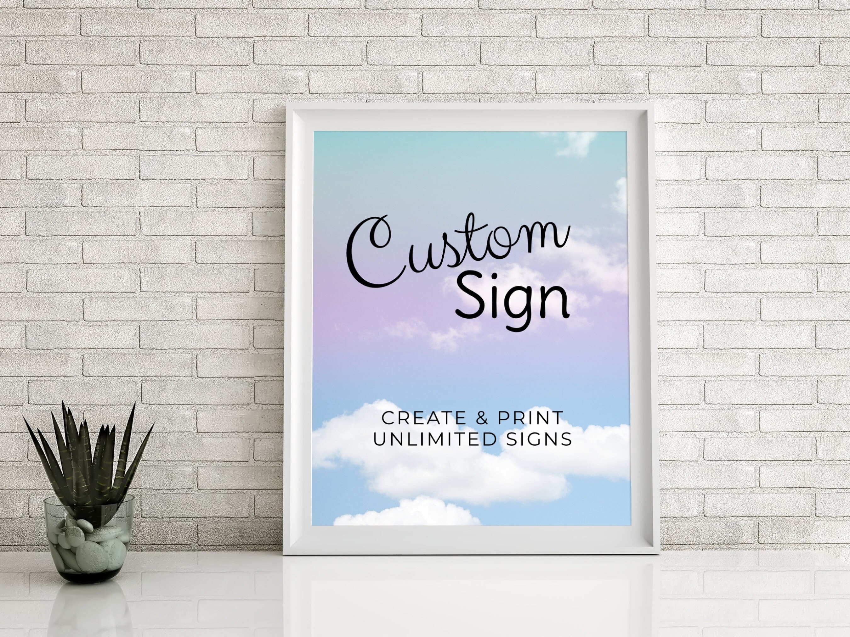 Cloud Nine Custom Sign Template INSTANT DOWNLOAD Printable - Etsy