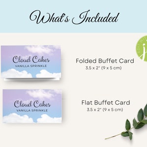 Cloud Nine Food Label Template, INSTANT DOWNLOAD, Cloud 9 Decor ...
