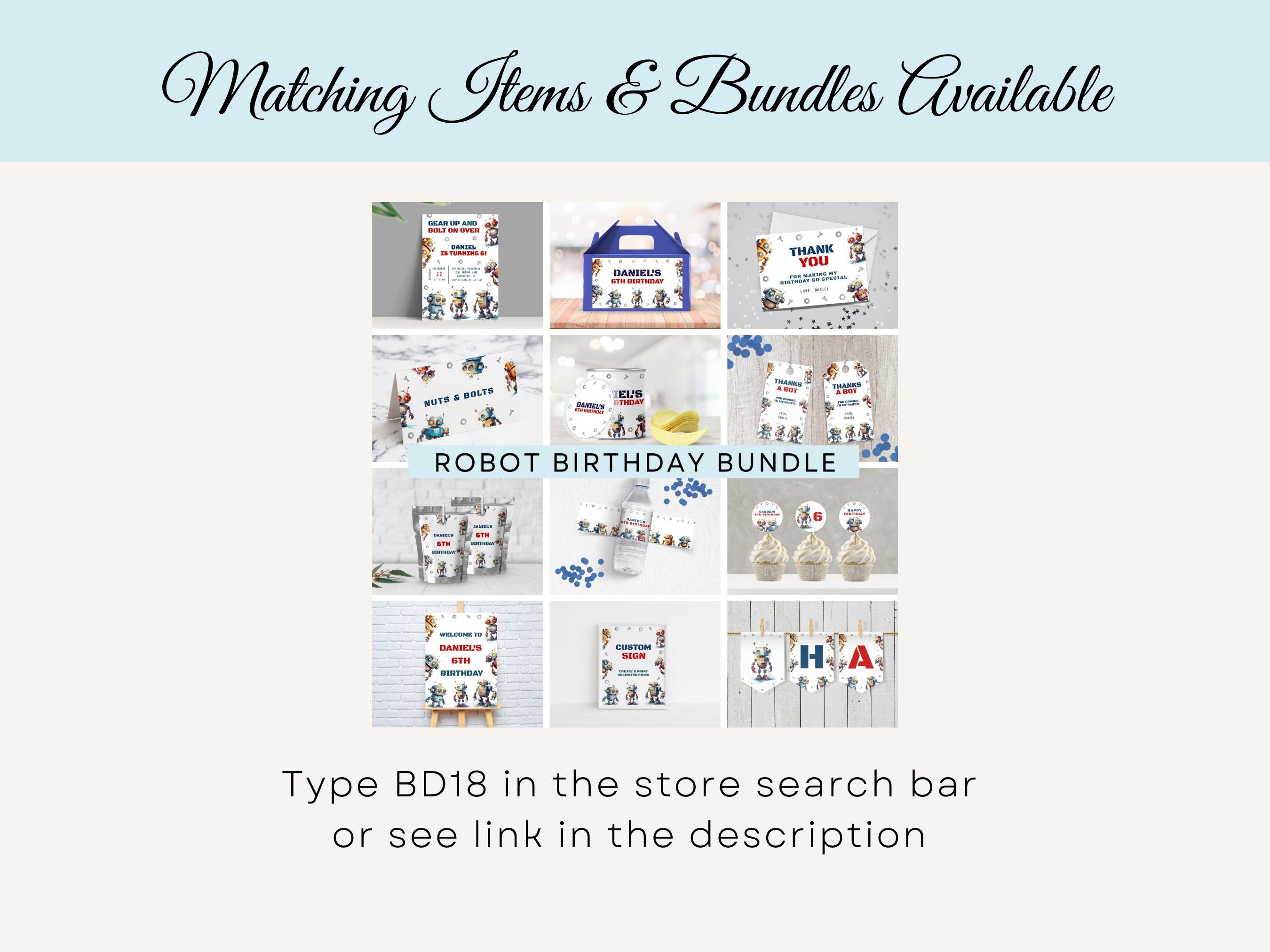 Robot Welcome Sign Template INSTANT DOWNLOAD Robot Party - Etsy