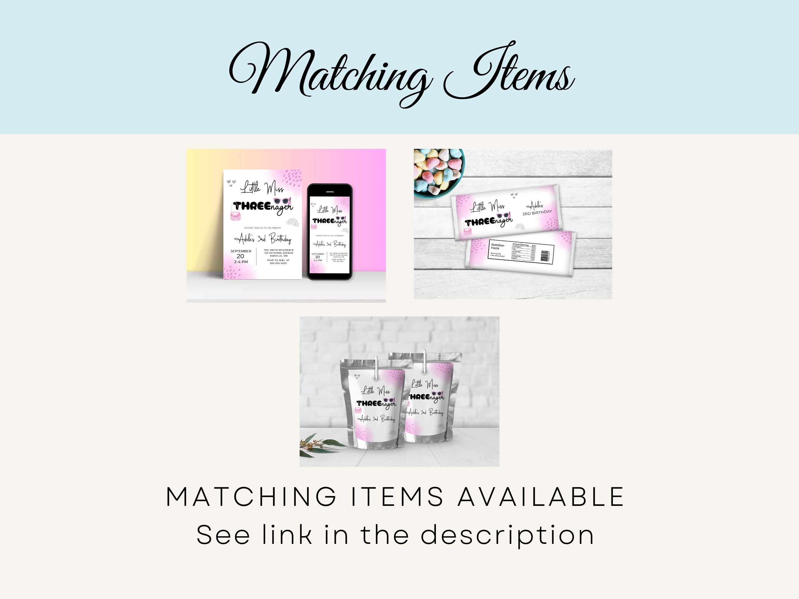 Threenager Party Favor, Chip Bag Wrapper Template, Girls 3rd Birthday ...