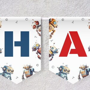 Robot Birthday Banner, Robot Birthday Party Decorations, INSTANT ...