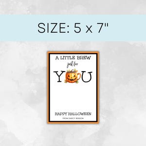 Halloween Gift Card Holder Template, Printable Employee Coworker Staff ...