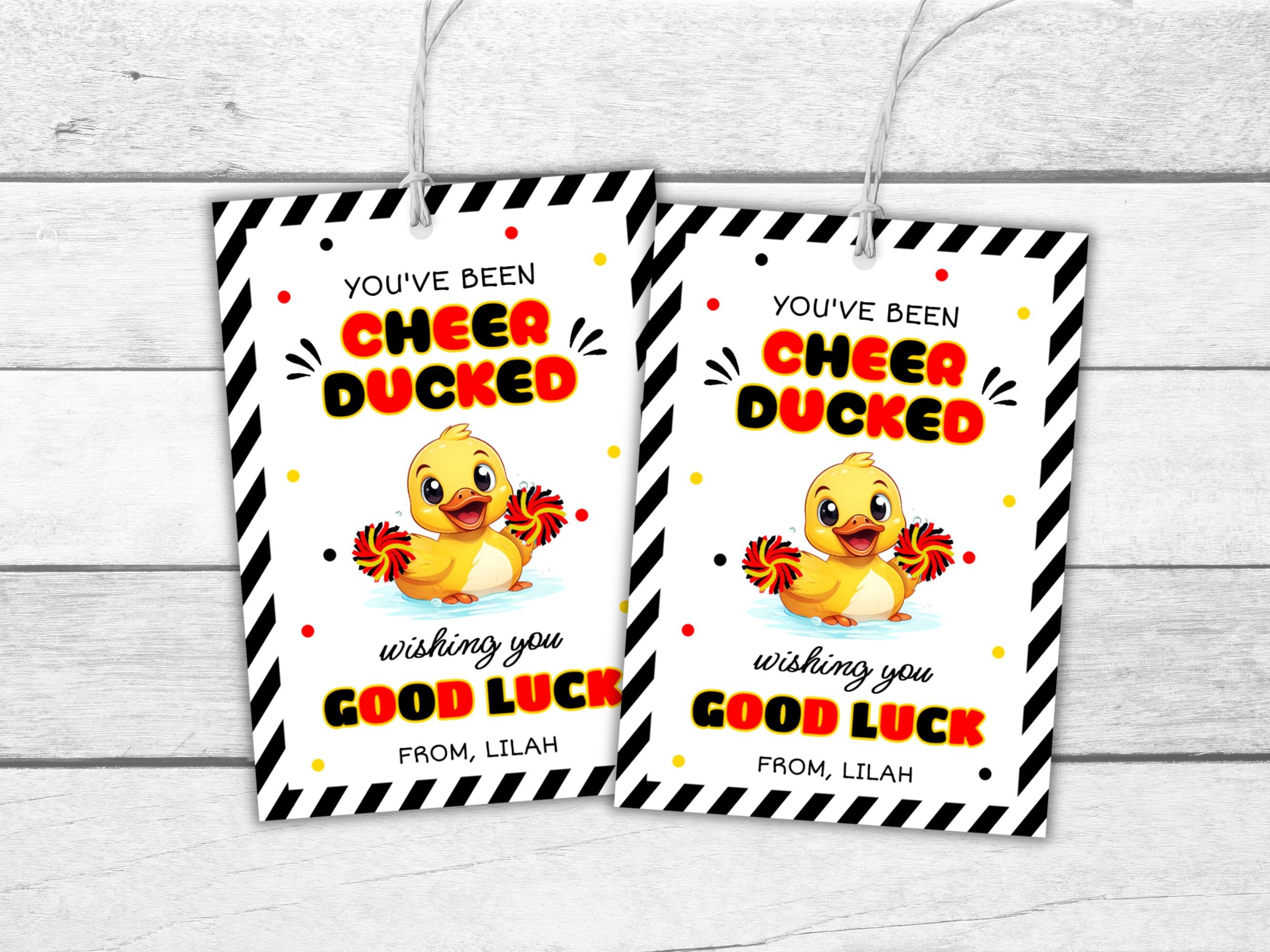 Editable Cheer Duck Tag, You've Been Ducked, Printable Cheerleader Good ...