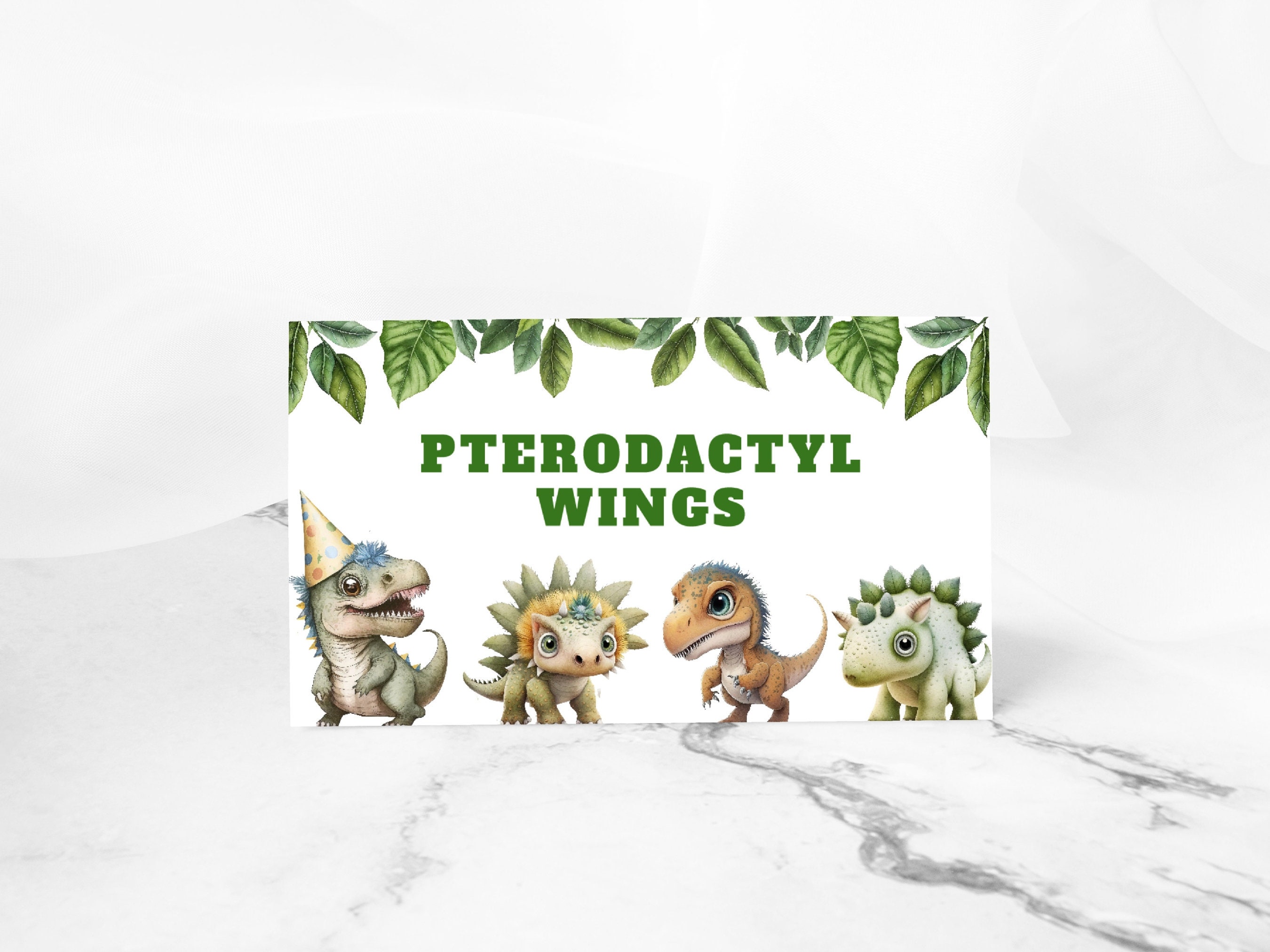 Dinosaur Buffet Card Template INSTANT DOWNLOAD Printable - Etsy