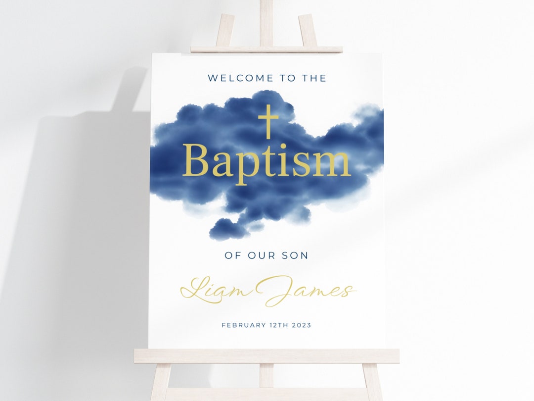 Baptism Welcome Sign Template, INSTANT DOWNLOAD, Editable Baptism ...