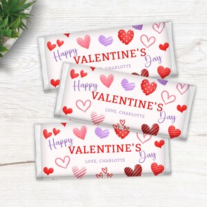 Valentines Chocolate Wrapper Template, Editable Candy Bar Label ...