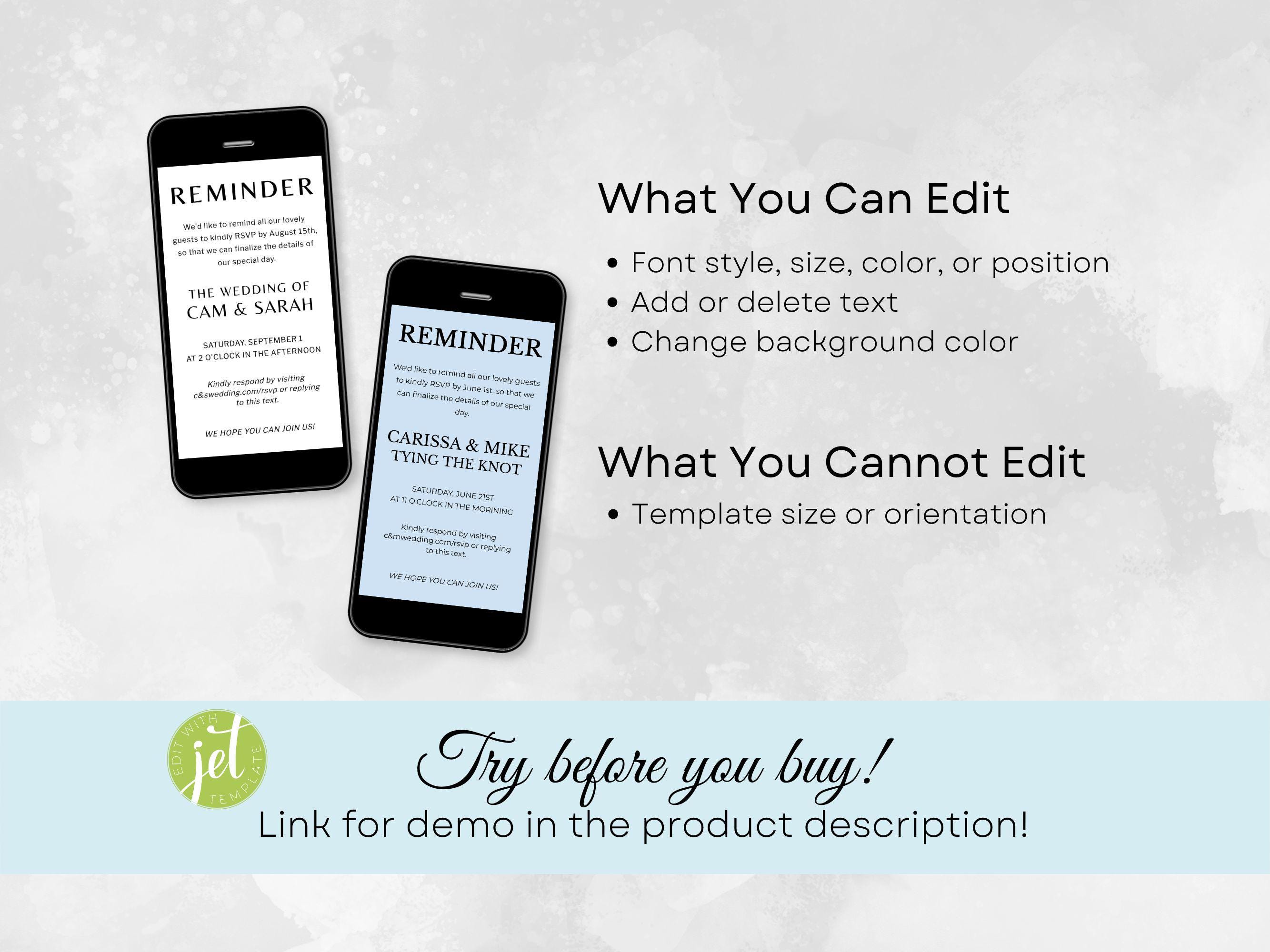 Wedding reminder text | Honestweddingadvice.com