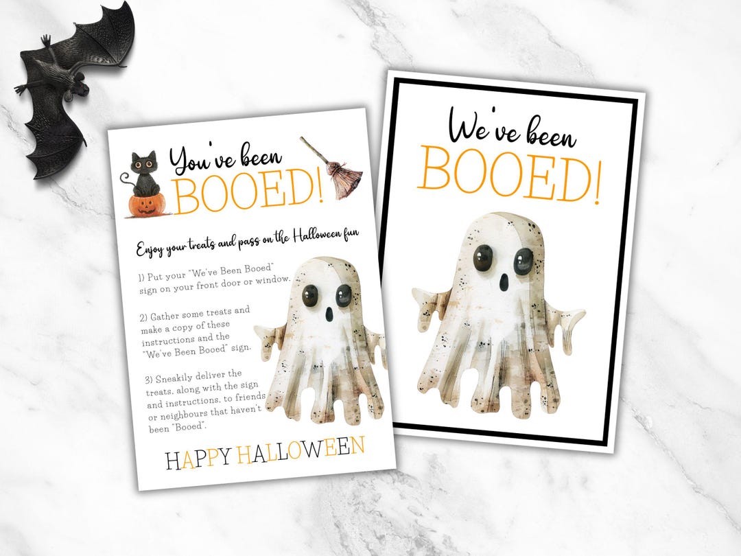 You've Been Booed Halloween Sign, You've Been Booed Game, Neighbor ...