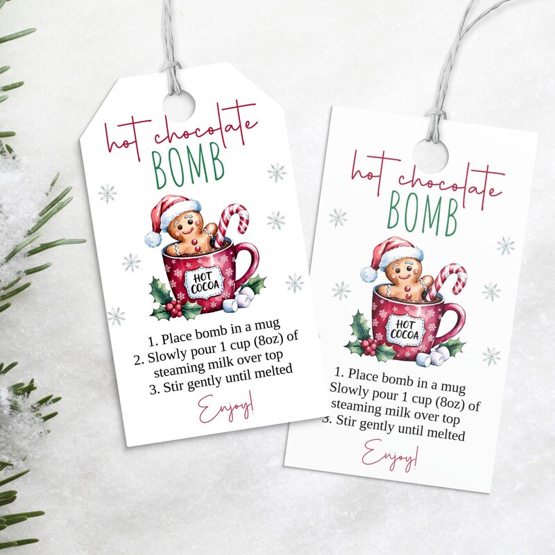 Hot Cocoa Bomb Tags - Etsy