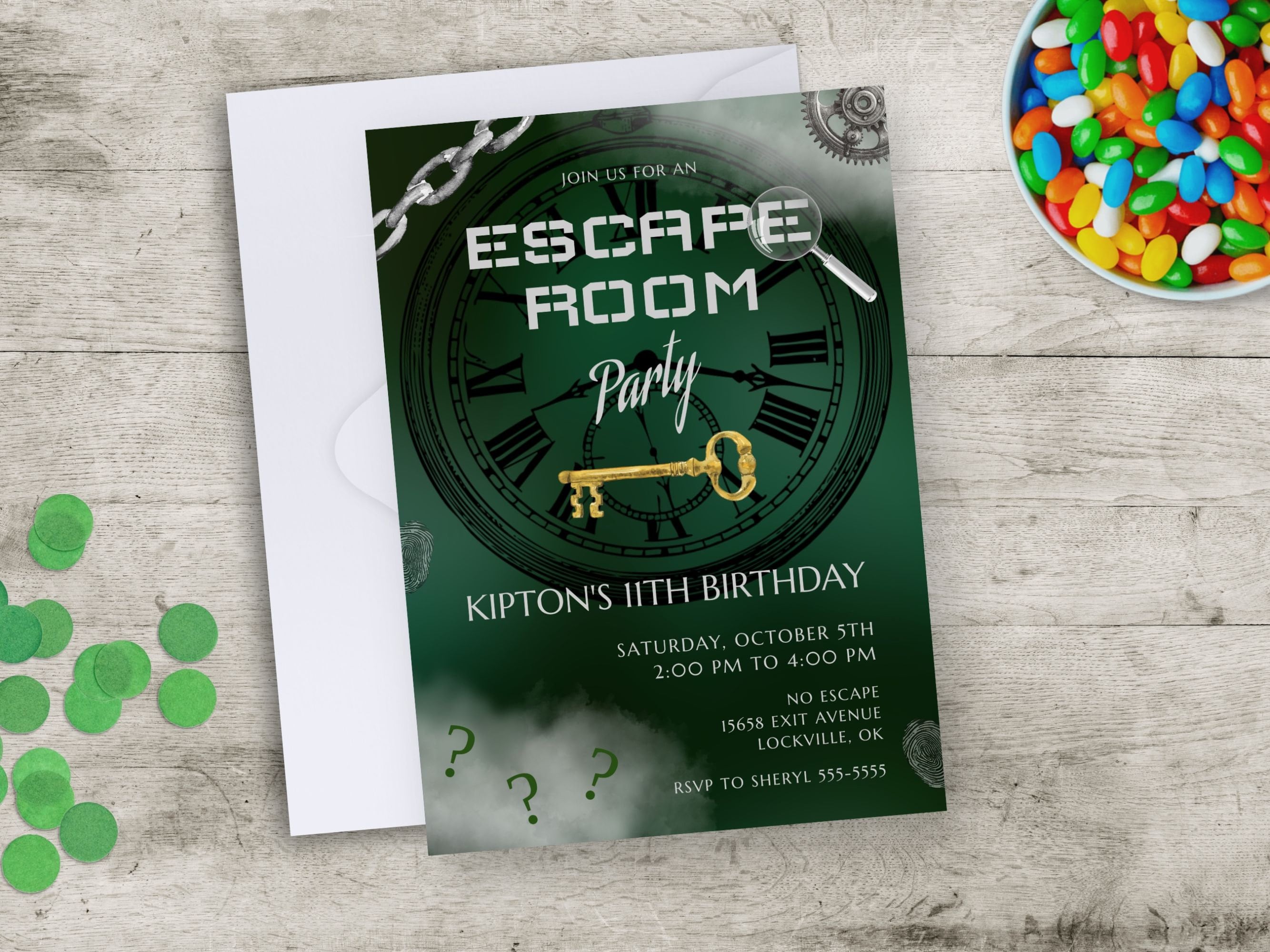 Escape Room Invite Boy, Editable Escape Room Birthday Invitation ...