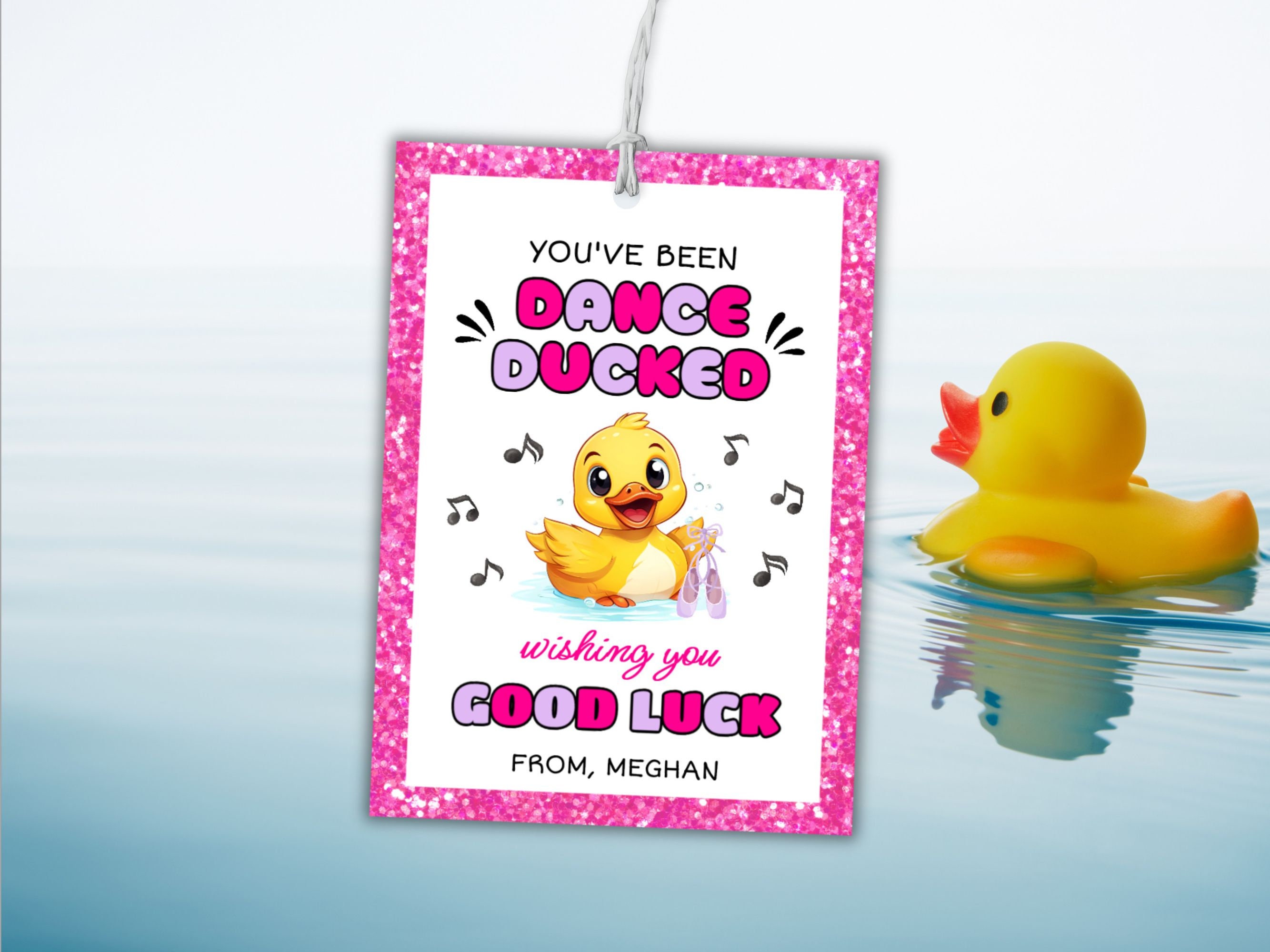 Editable Dance Duck Tag, You've Been Ducked Tag, Printable Dancer ...