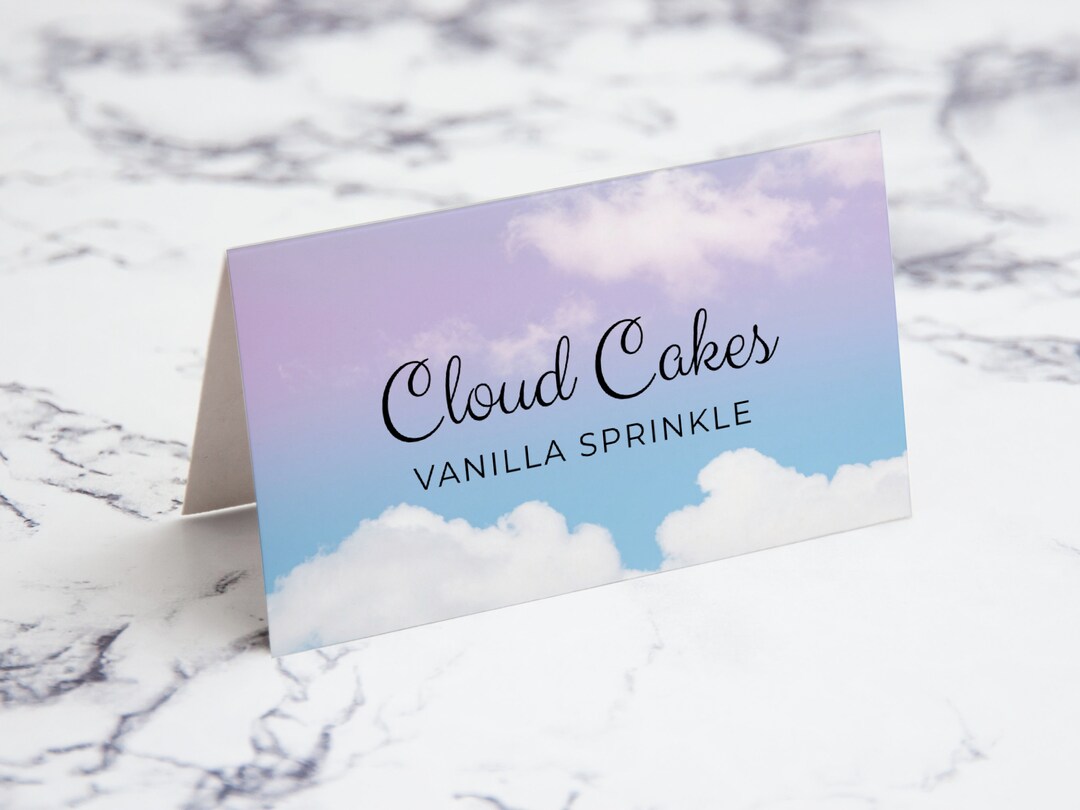 Cloud Nine Food Label Template, INSTANT DOWNLOAD, Cloud 9 Decor ...