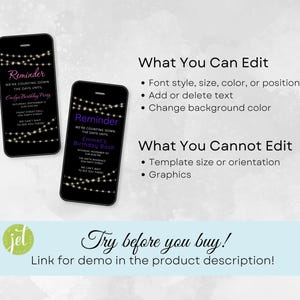 Party Reminder Template, Editable Birthday Courtesy Text for Party ...