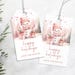 Pink Snowman Gift Tag Template, Editable Holiday Favor Tag, Printable ...