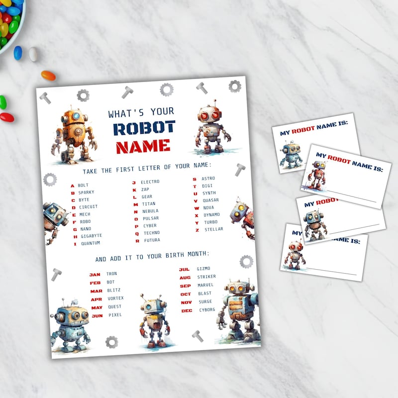 Robot Party Favor - Etsy