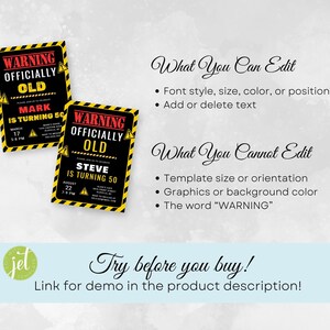 Editable 50th Birthday Invitation for Men, Funny Adult Digital Party ...