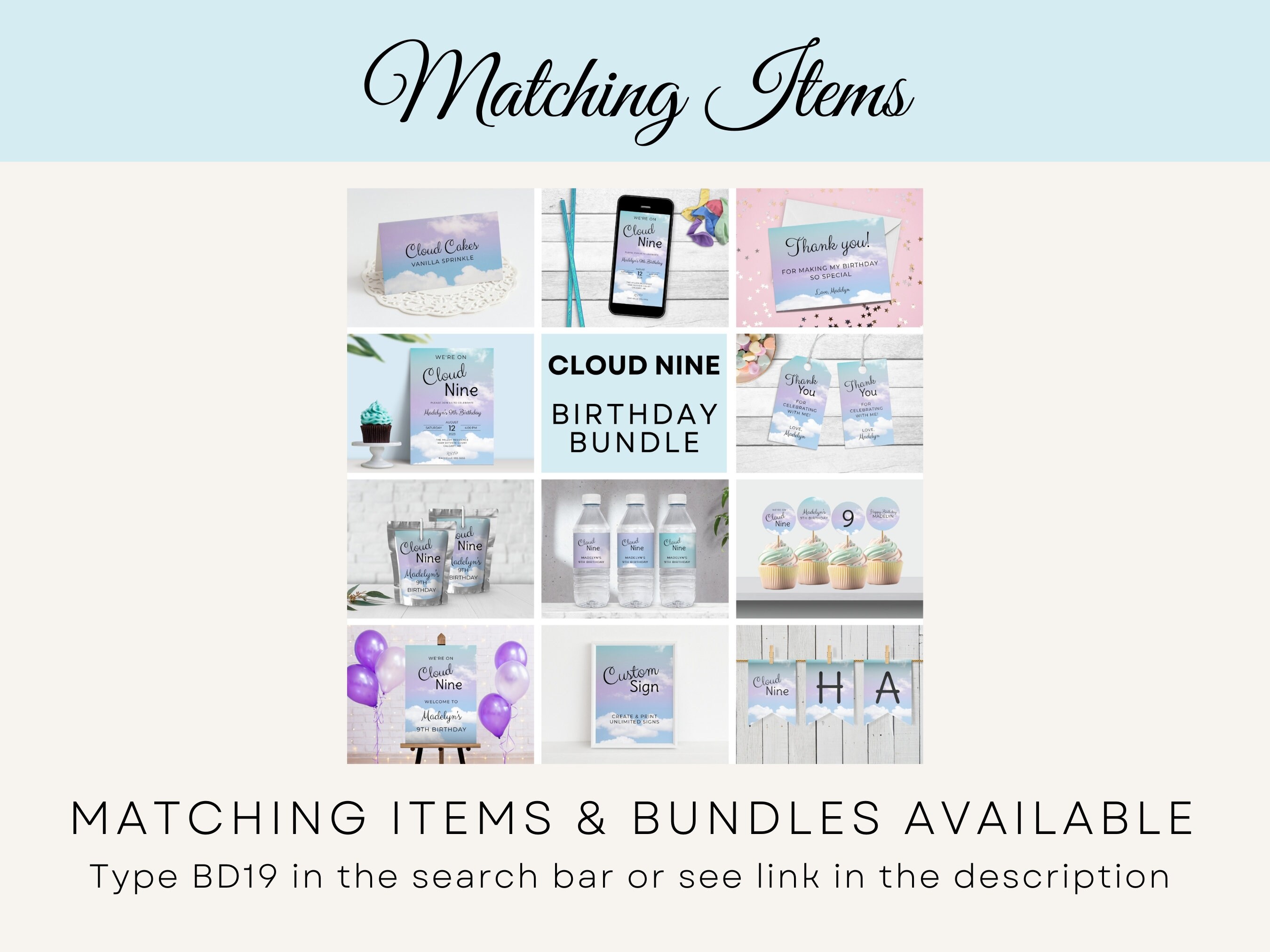 Cloud Nine Food Label Template INSTANT DOWNLOAD Cloud 9 - Etsy