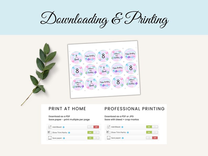 Bath Bomb Cupcake Toppers Template, Editable Party Favors, Printable ...
