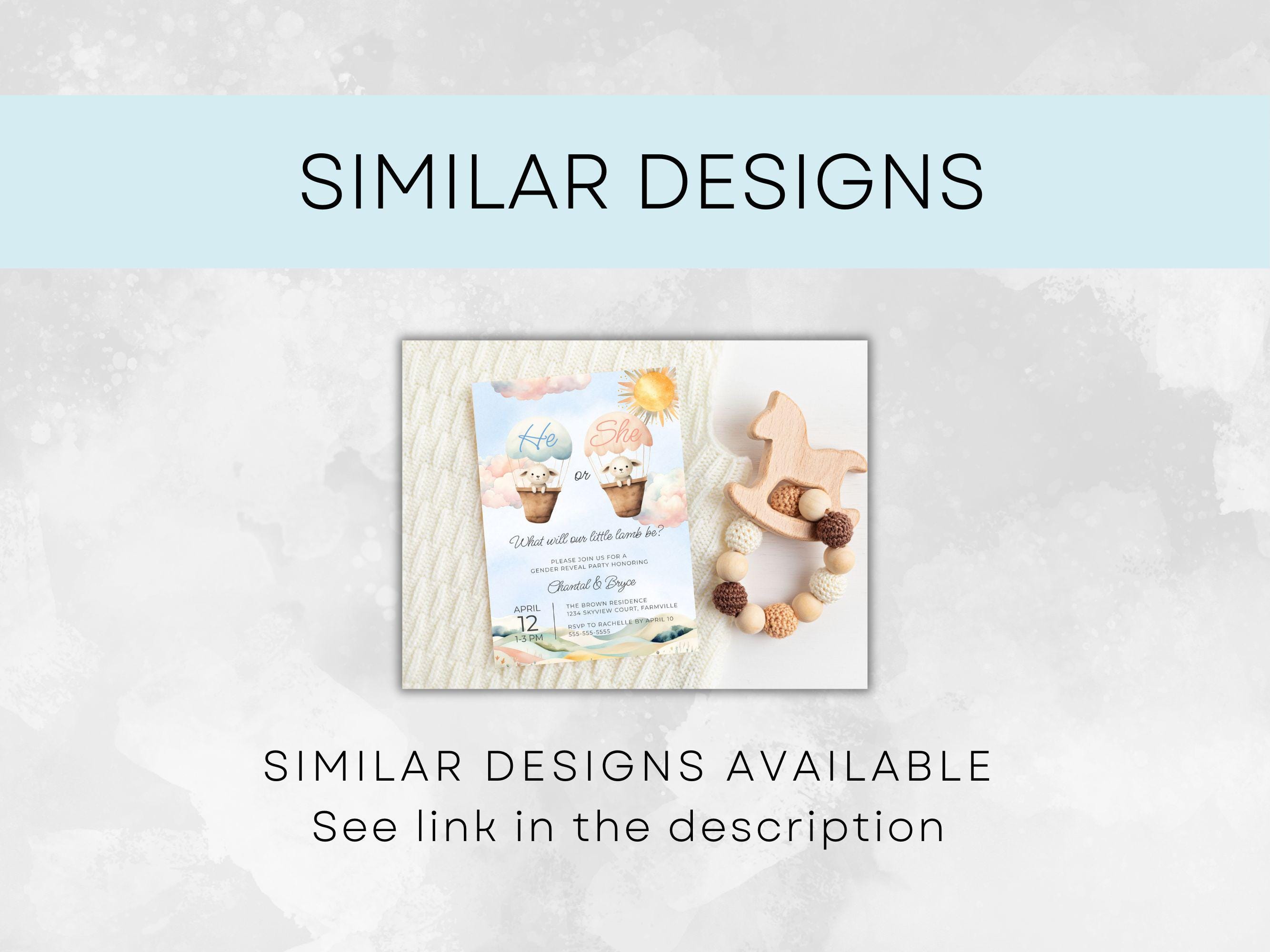 Lamb Gender Reveal Invitation Template, Editable He or She Invite, Boho ...