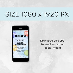 Party Reminder Template, Editable Birthday Courtesy Text for Party ...