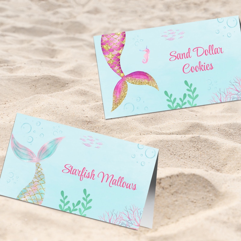 Mermaid Food Tags - Etsy