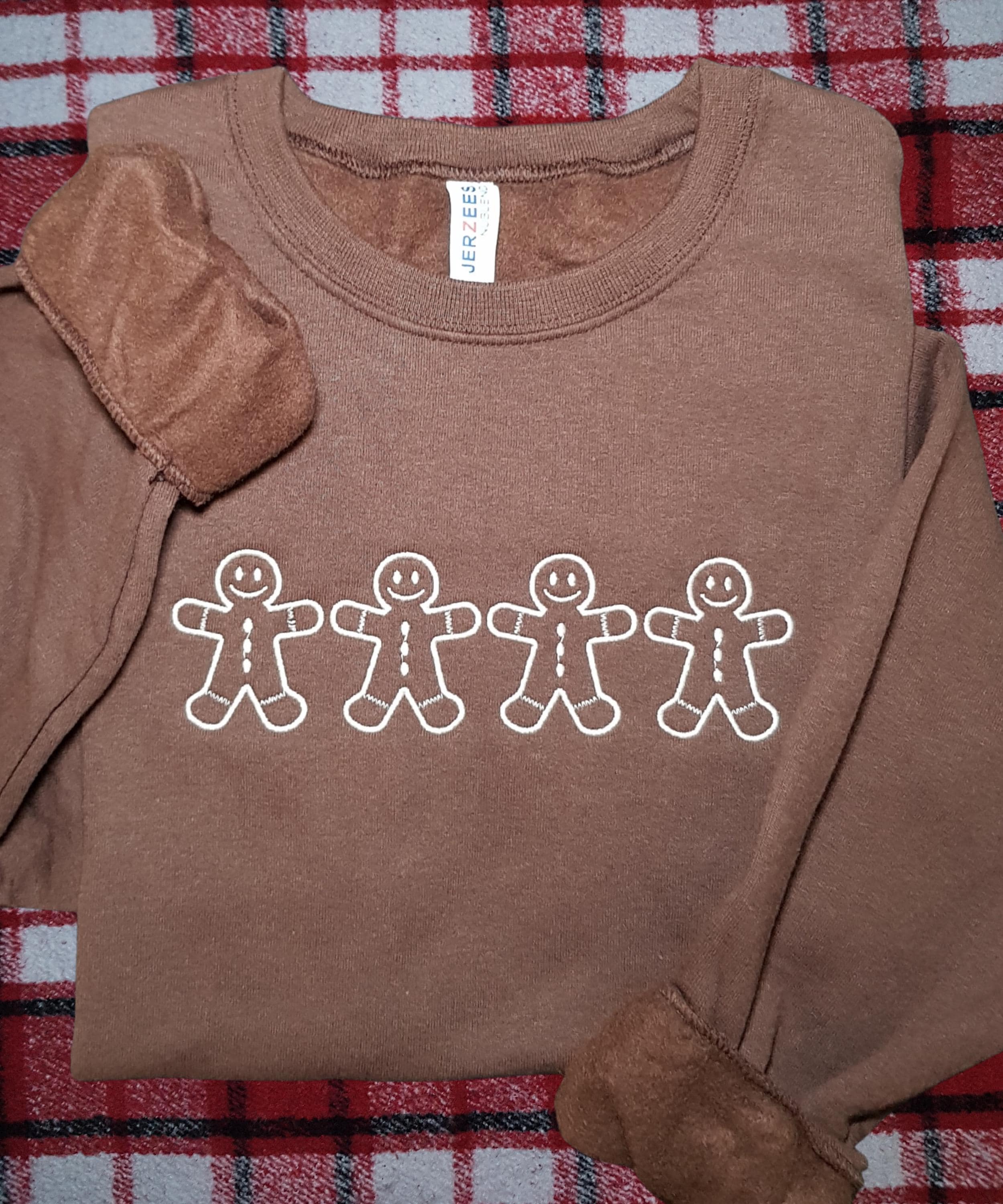 Gingerbread Men Embroidered Pullover, Gingerbread Sweater, Holiday Gift ...