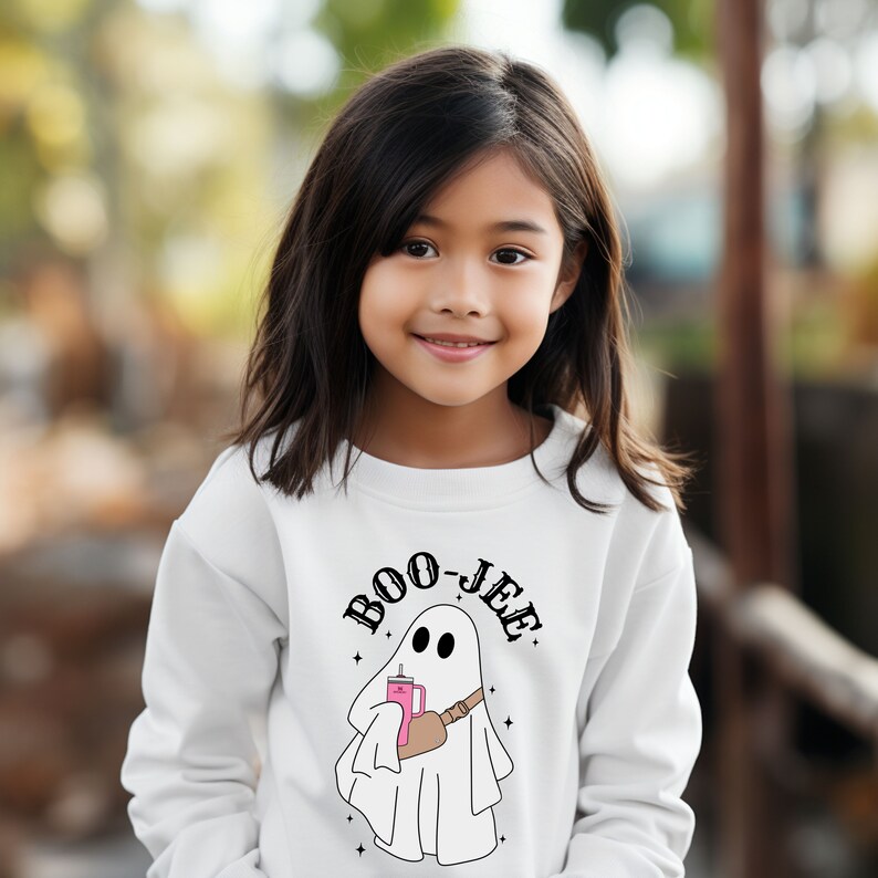 Boojee Halloween Sweatshirt Youth Boojee Ghost Sweatshirt - Etsy
