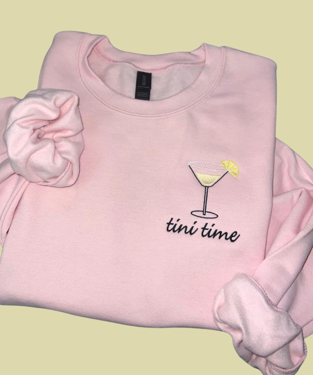 Embroidered Lemon Drop Martini Sweatshirt, Tini Time, Lemon Drop ...