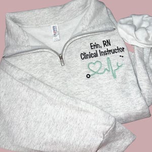 Custom Clinical Instructor Quarter Zip, Clinical Instructor Gift ...