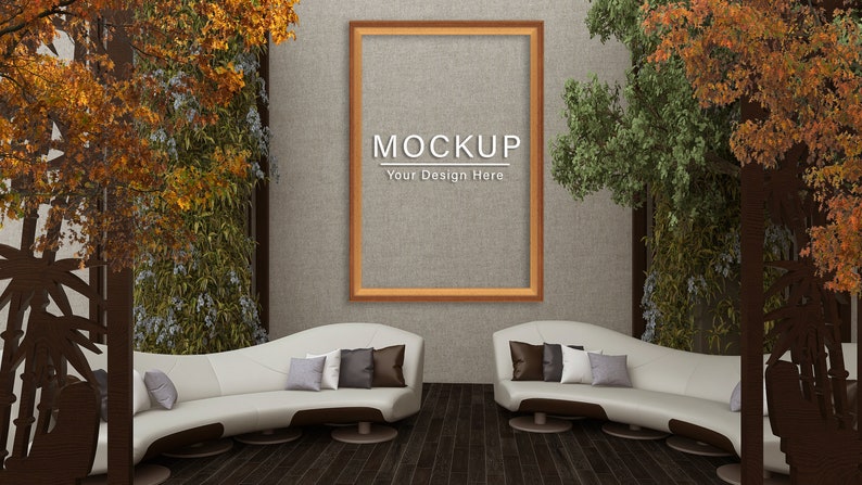 Hotel Lobby Art Frame Mockup Picture Frames Mockup in 4k - Etsy