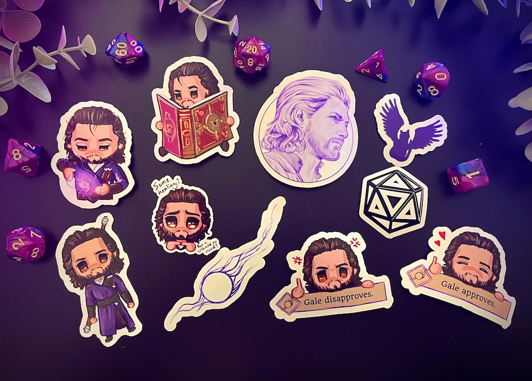 Gale Dekarios Sticker Pack: Baldur's Gate 3 Vinyl Stickers - Etsy
