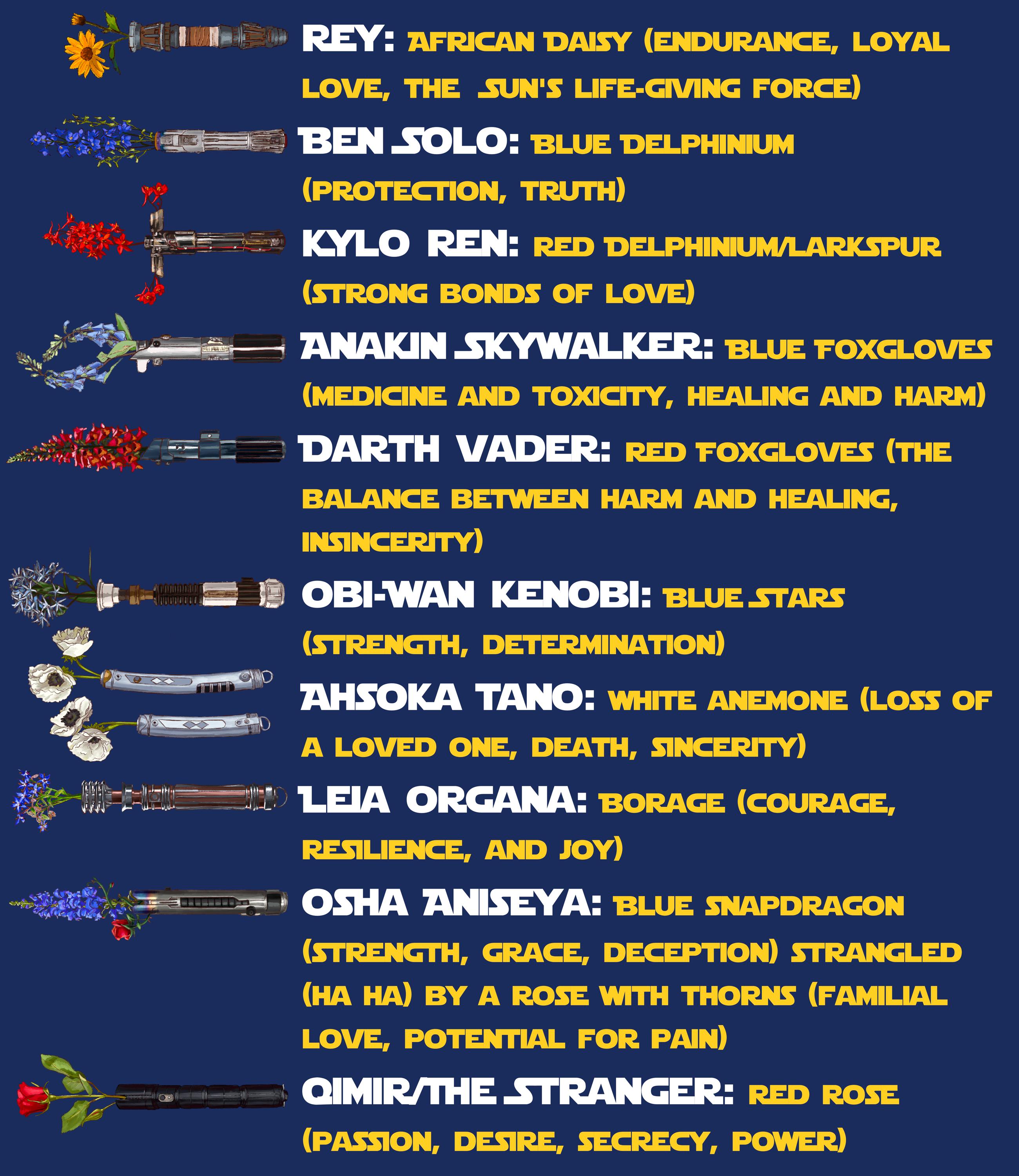 Star Wars Lightsaber Flower Sticker: Vinyl Decal - Kylo Ren, Ben Solo ...
