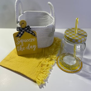 Summer Time “lemon Theme” Basket - Etsy
