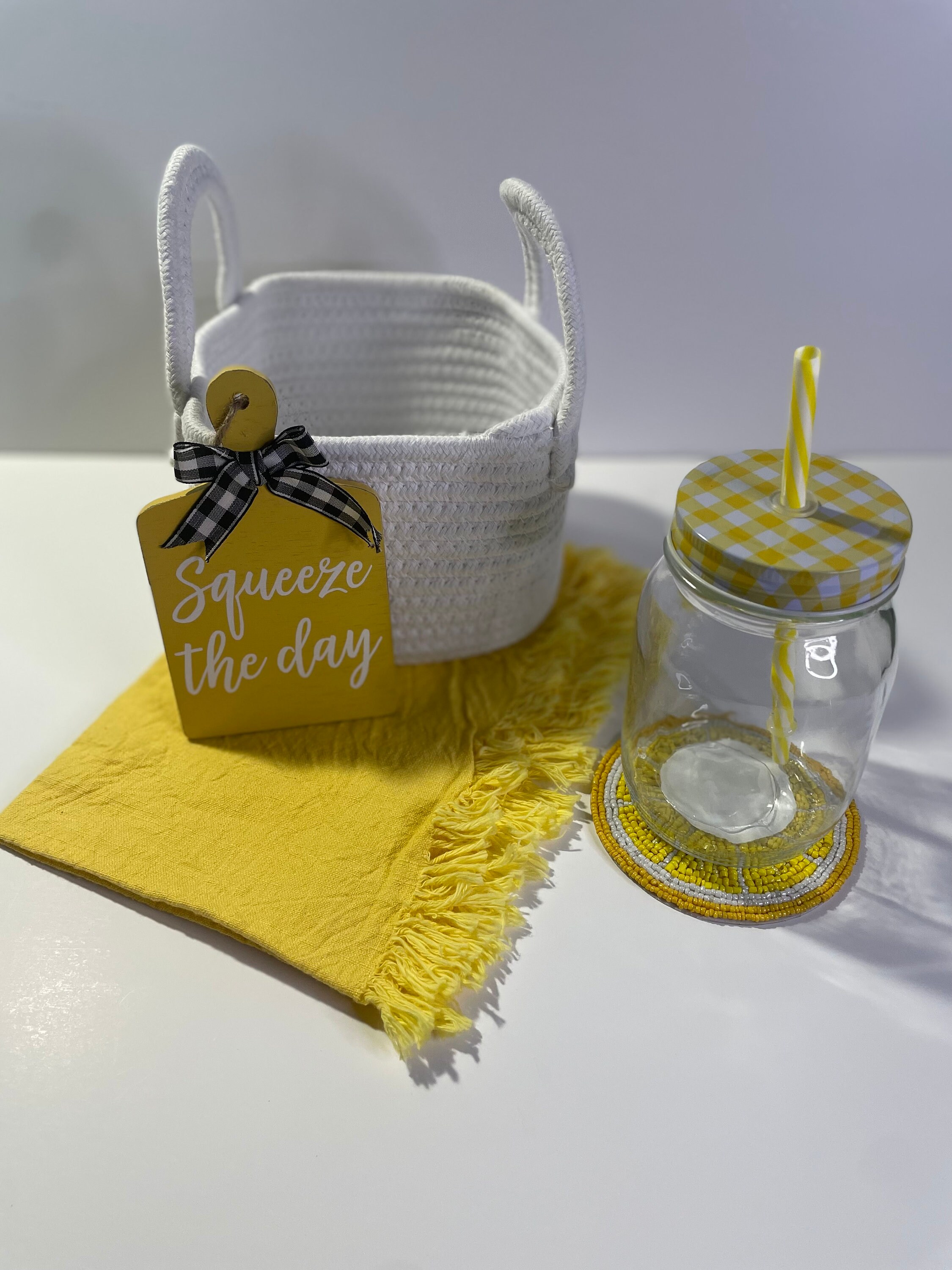 Summer Time “lemon Theme” Basket - Etsy
