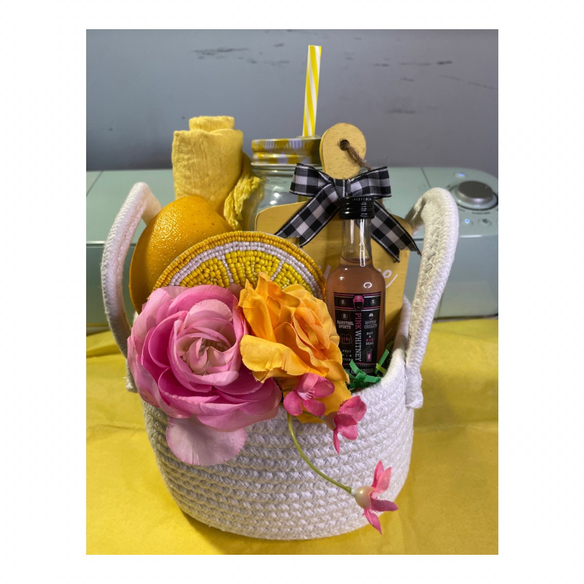 Summer Time “lemon Theme” Basket - Etsy
