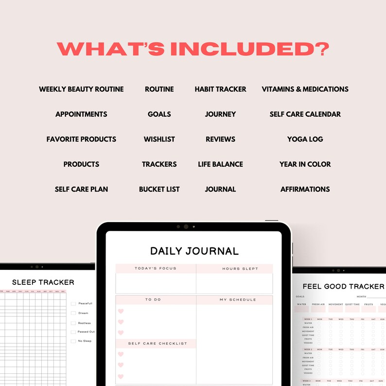 Digital Self Care Planner - Etsy