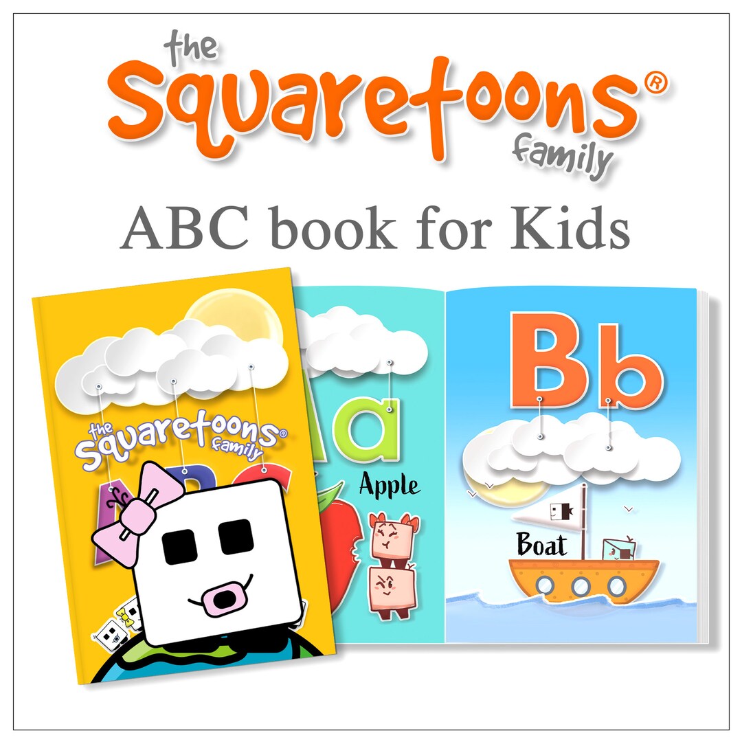Squaretoons® ABC for Kids: Alphabet for Children Ages 3+ - Etsy